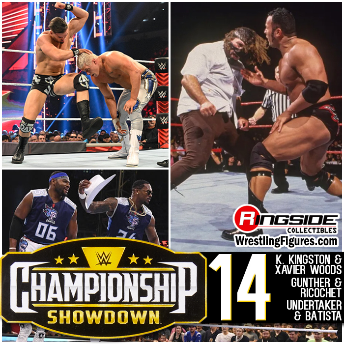 WWE Showdown 2-Packs 14 Toy Wrestling Action Figures by Mattel! This set includes: (The Rock ...