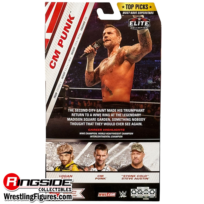 CM Punk - WWE Elite Top Picks 2025 (Wave 2) Toy Wrestling Action Figure ...
