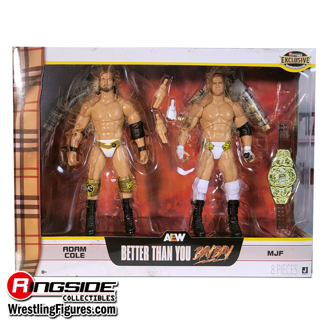 Better Than You Bay Bay (MJF & Adam Cole) - AEW Ringside Exclusive 2-Pack Toy Wrestling Action ...