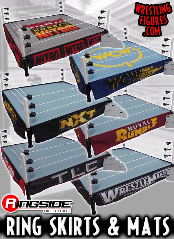 RSC EXCLUSIVE RING SKIRTS & RING MATS ARE NEW IN-STOCK! | WrestlingFigs