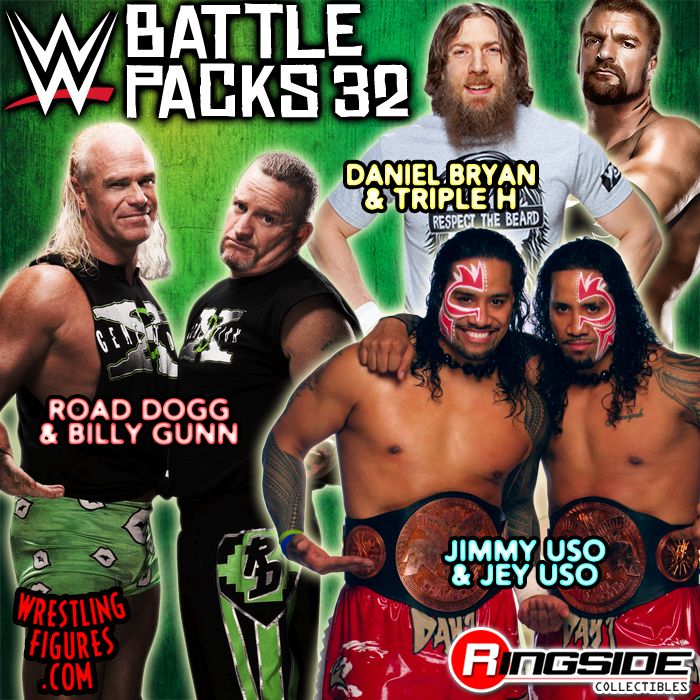 WWE Battle Packs 32 - Complete Set of 3 WWE Toy Wrestling Action ...