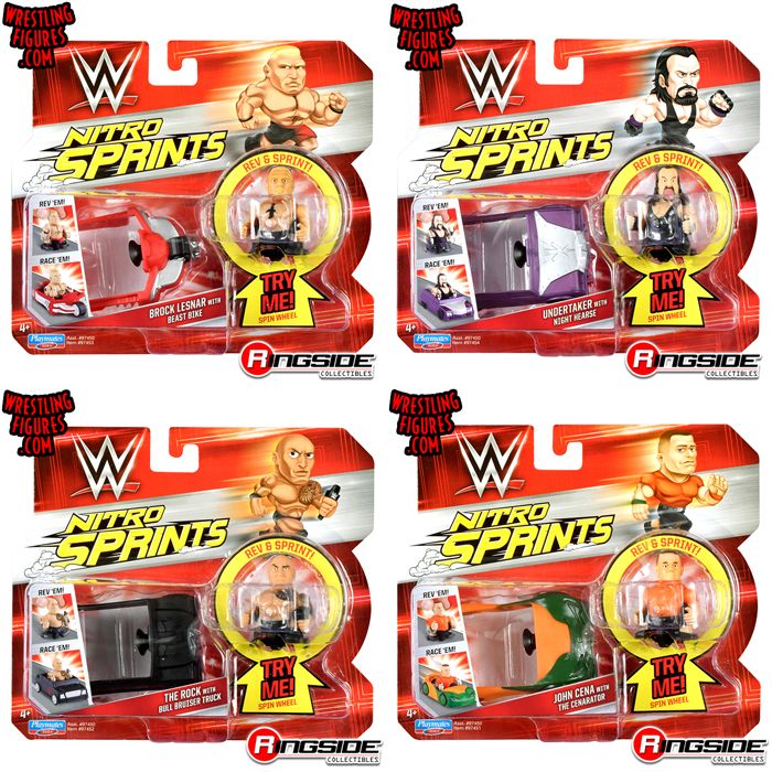 WWE Nitro Sprints - Complete Set of 4 WWE Toy Wrestling Car by ...